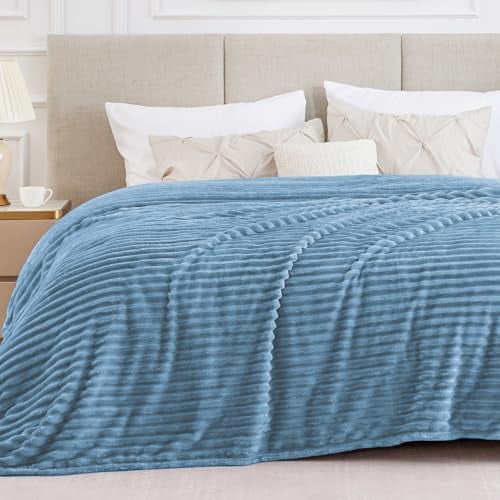 Blankets Queen Size for Bed, 300GSM Soft & Warm Fleece Blanket ...