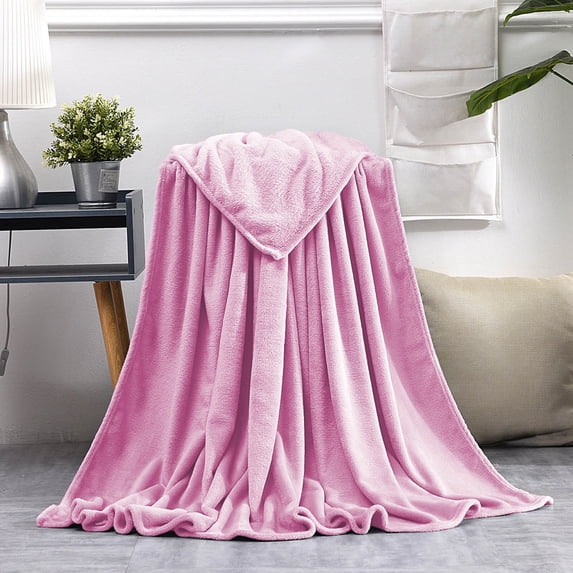 Blankets & Throws - Solid Color Flannel Blanket Gift Gift Velvet ...