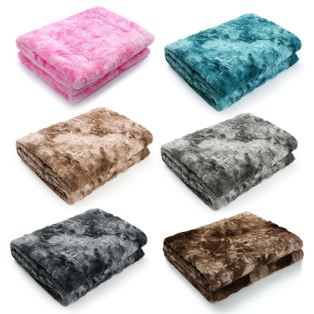 Blankets for Bed, Tie-dye Fluffy Soft Plush Decorative Cozy Shaggy ...
