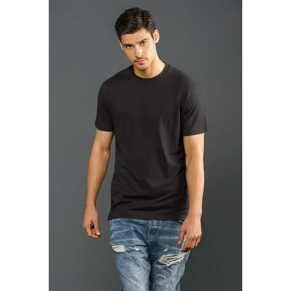 Blanks+ Men's Heavy Jersey Short Sleeve Tee, Black, White, Gray, Navy ...
