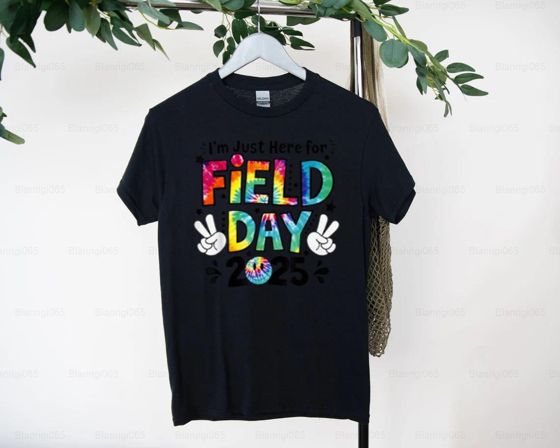 Blanrigi065 Tie Dye Field Day 2025 Peace Sign Teacher Kids Tshirt, for ...