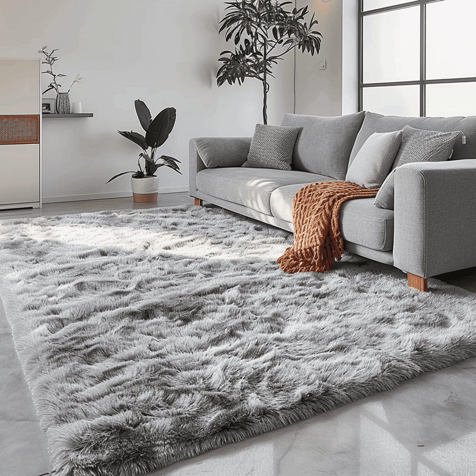 Blarity Soft Fluffy 3x5 Area Rug with Anti-Skid Backing for Living Room ...