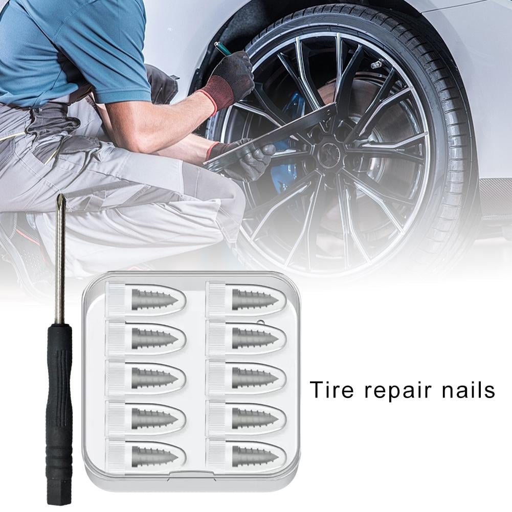 Blarkrus 10 Small 10 Large + Screwdriver Car Electric Car Tire Repair ...