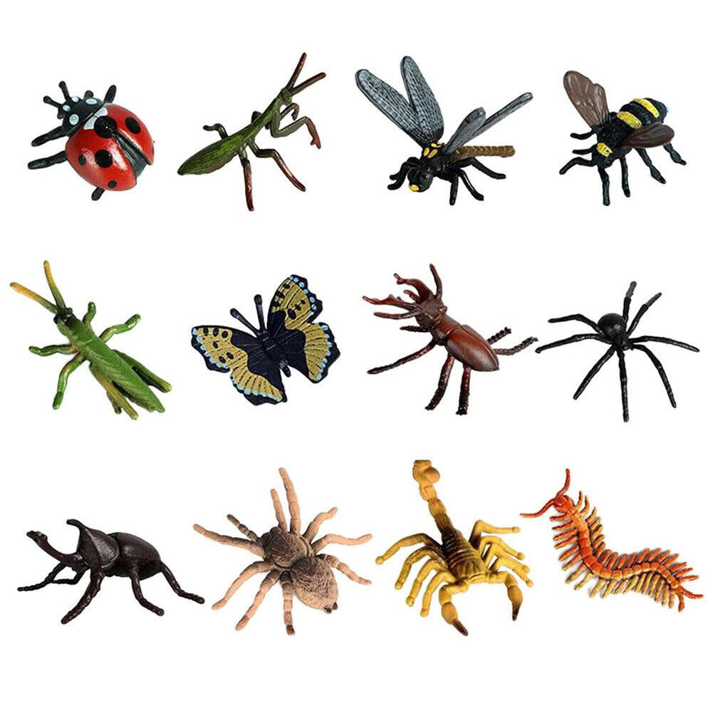 Blarkrus 12x Plastic Insect Model Figures Toy Bugs Scorpion Decor Jgle β