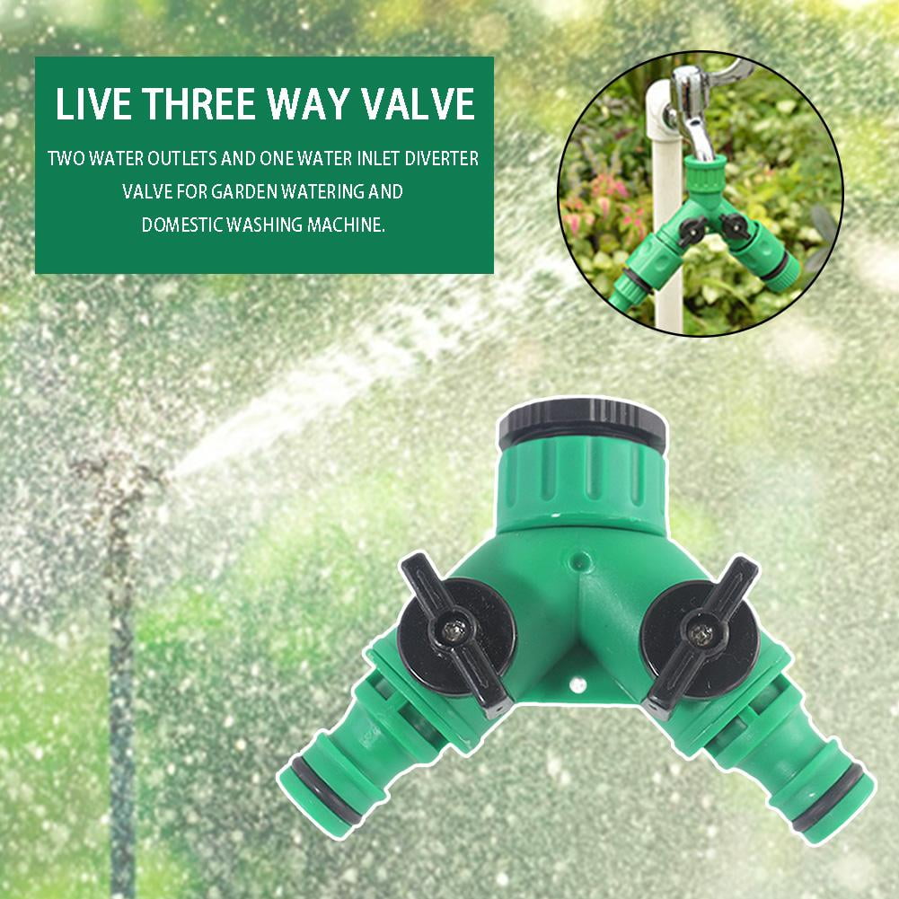 Blarkrus 2 Way Double Outside Garden Water Hose Pipe Tap Splitter Dual ...