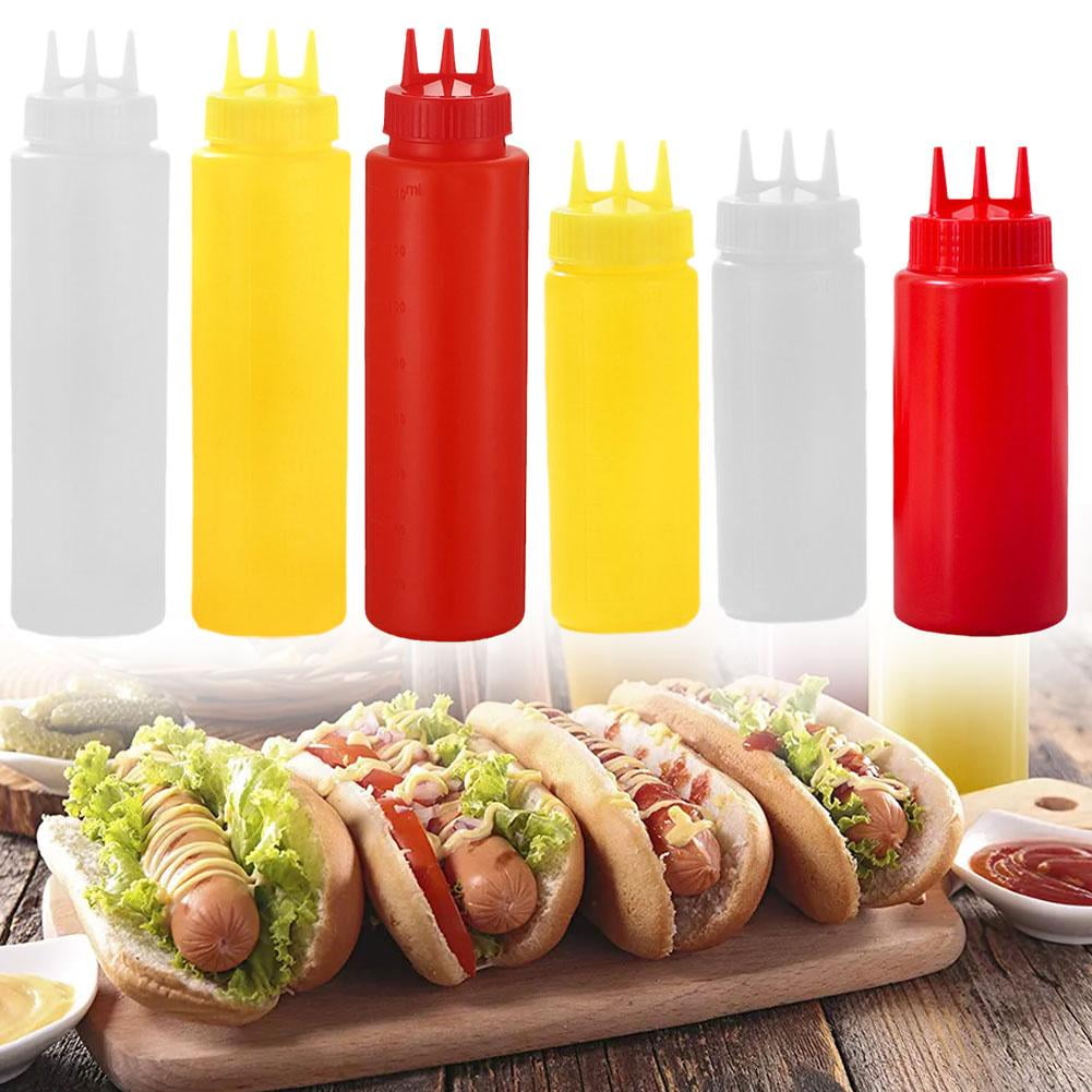 Blarkrus 3 Holes Ketchup Squze Bottle Plastic stard Mayo Bottle s ...
