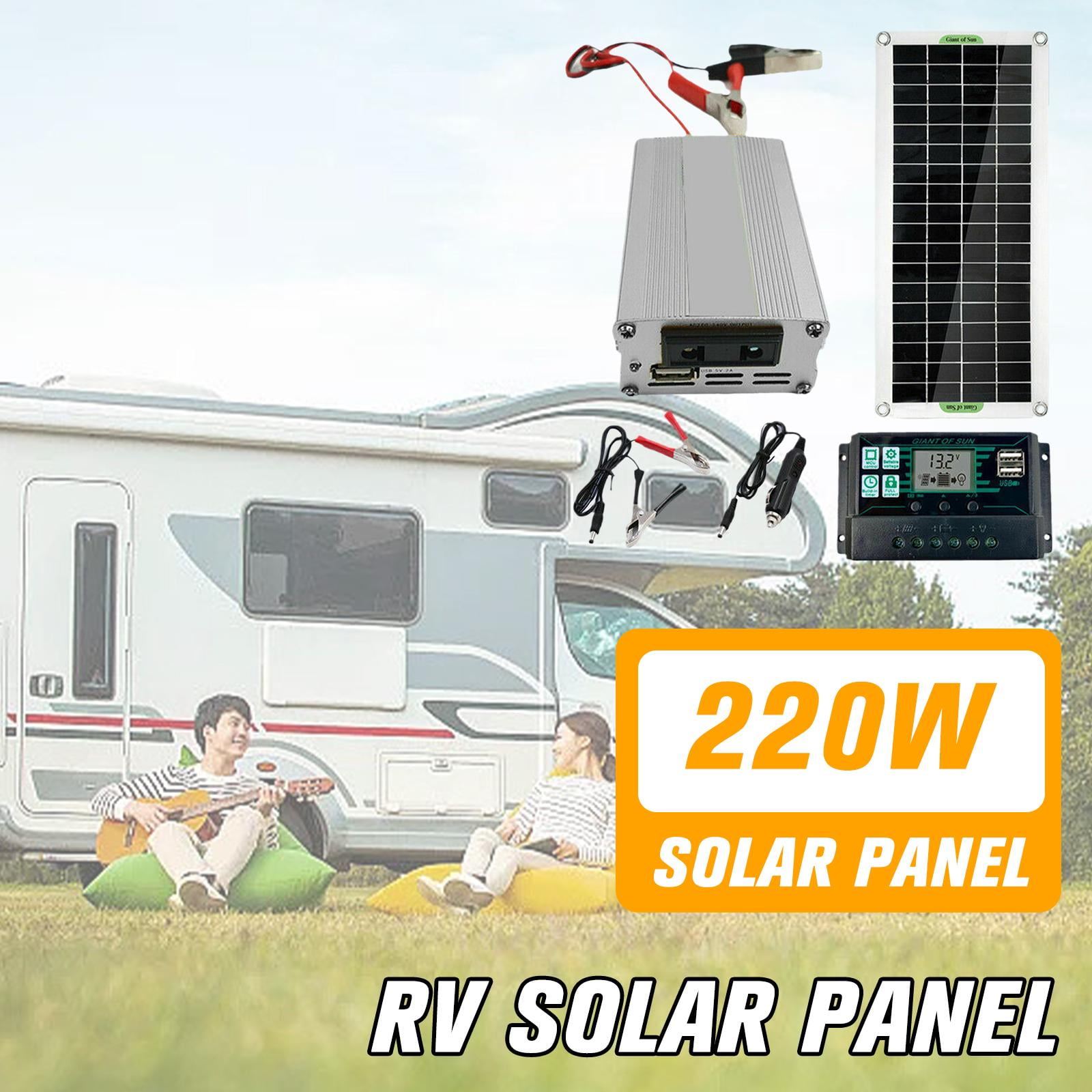 Blarkrus 30w Plus 220w Inverter 60a Rv Solar Panel System 60a Charger ...