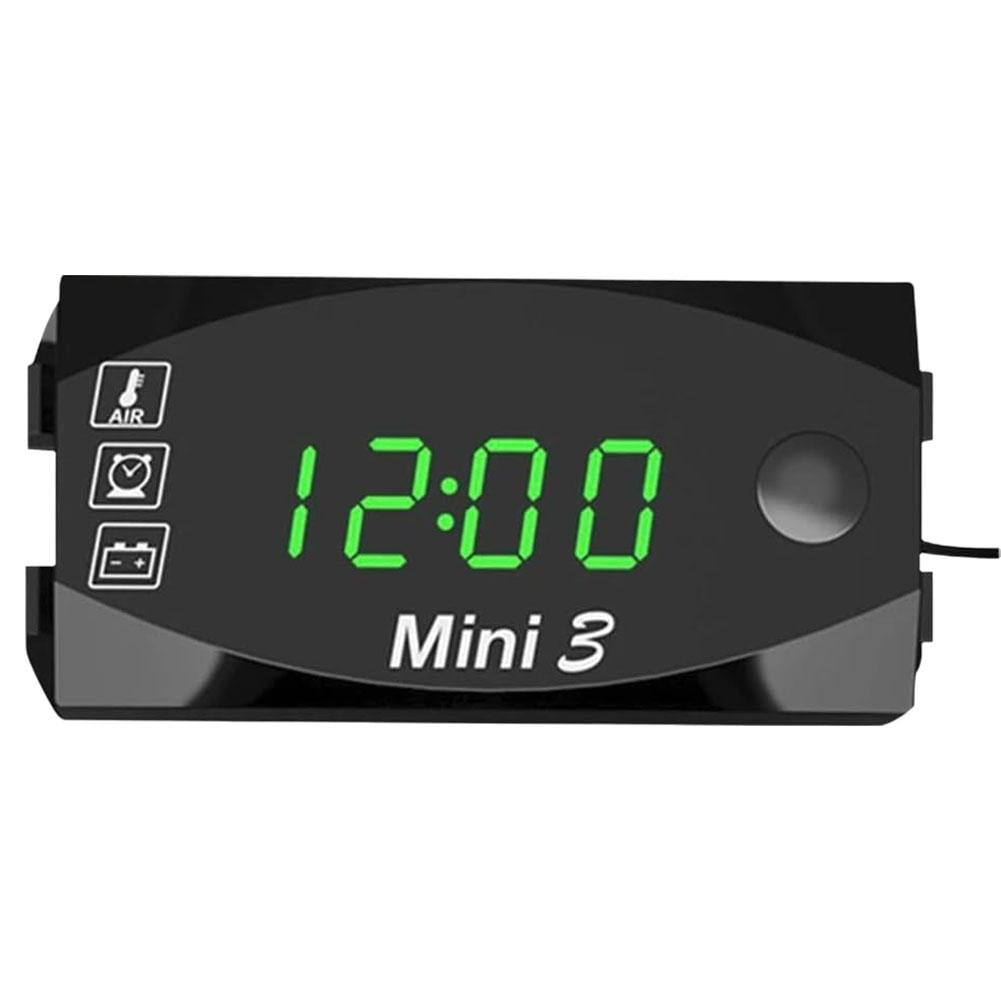 Blarkrus 3in1 Waterproof LED Electronic Clock Thermometer Voltmeter Motorcycle Refit - Walmart.com
