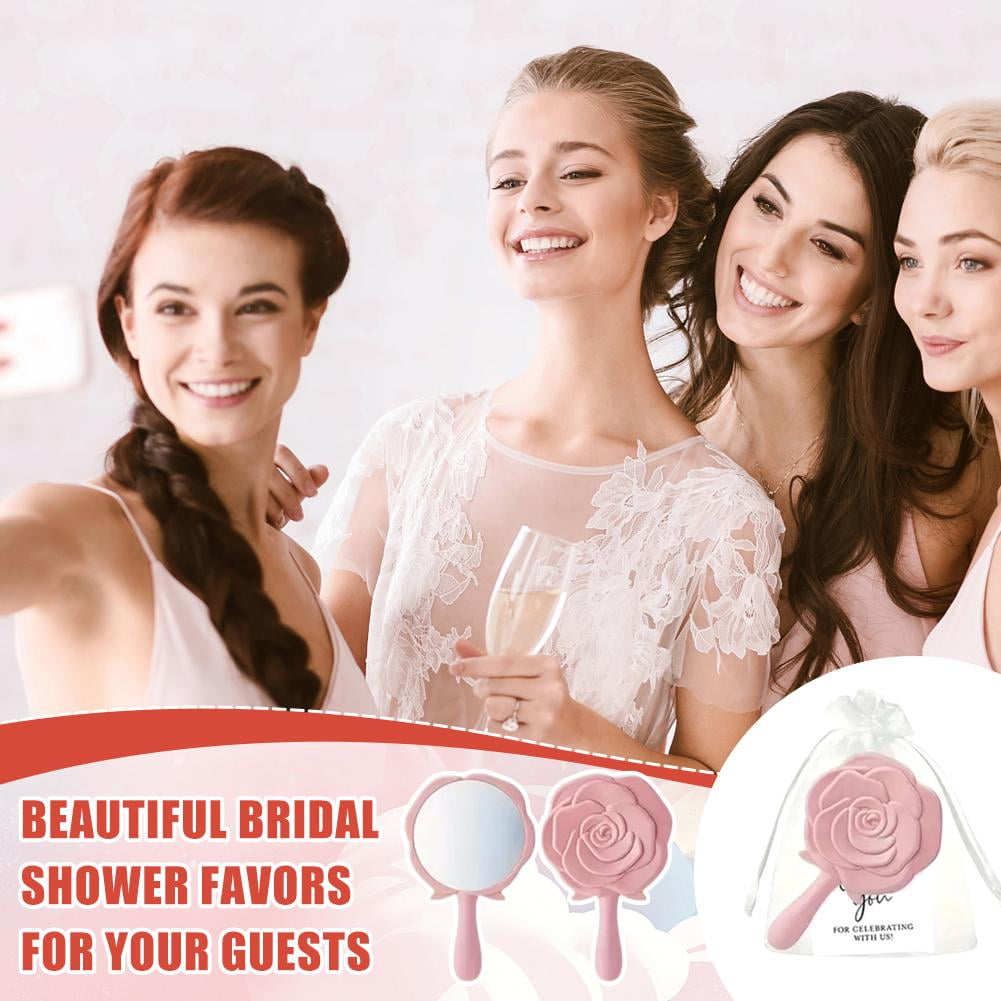 Blarkrus 6 Set Rose Handheld Mirrors Bulk for Guests Party Favor ...