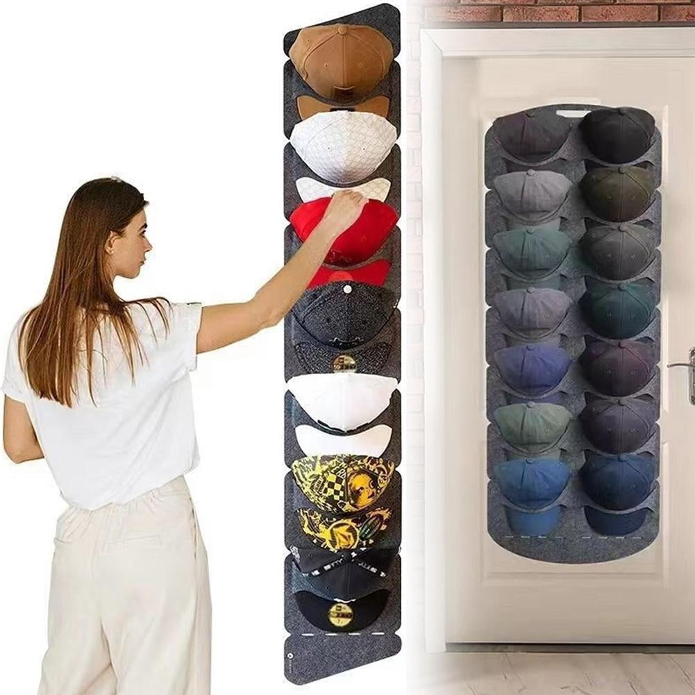 Blarkrus 7/14 Grid Wall Hanger Felt Hat Stge Bag Baseball Ra Closet ...
