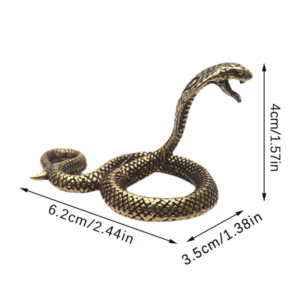 Blarkrus Antique Brass Snake Statue Ornaments Miniature 2025 The Year ...