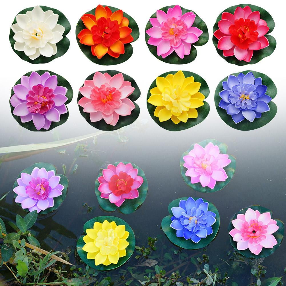 Blarkrus Artificial EVA Fake -Leaf er Water Lily Floating Pool Plant ... Blarkrus Artificial EVA Fake -Leaf er Water Lily Floating Pool Plant ...