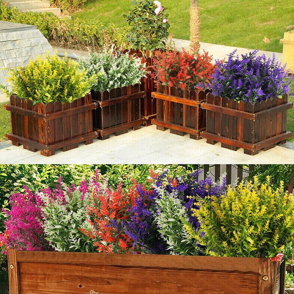 Blarkrus Artificial er Plastic Fake Outdoor Gardens Plant UV Resistant ...