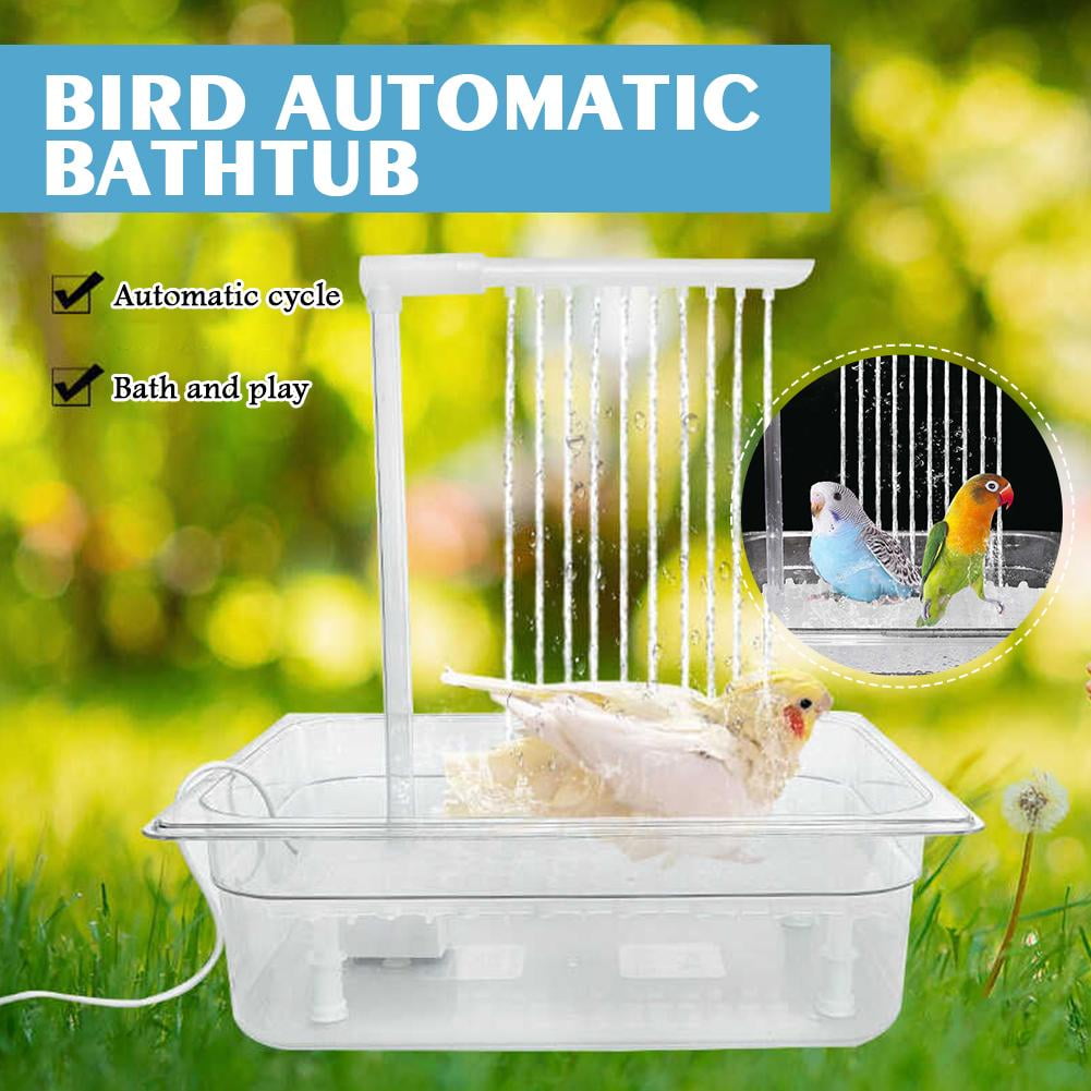 Blarkrus Automatic Cycle Shower For Birds Parrot Automatic Bathtub ...