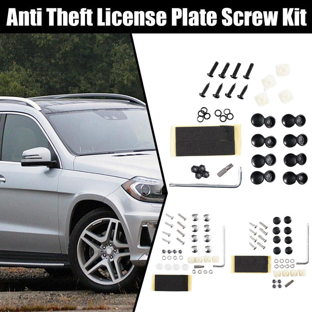 Blarkrus Black Anti-Theft License Plate Screw Kit American Standard ...