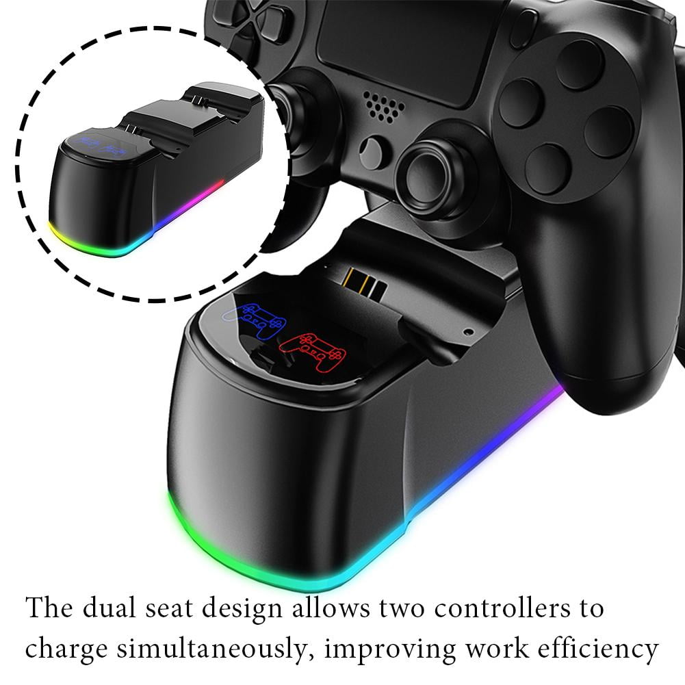Blarkrus Black Game Controller Double Charger With Charging Indicator ...