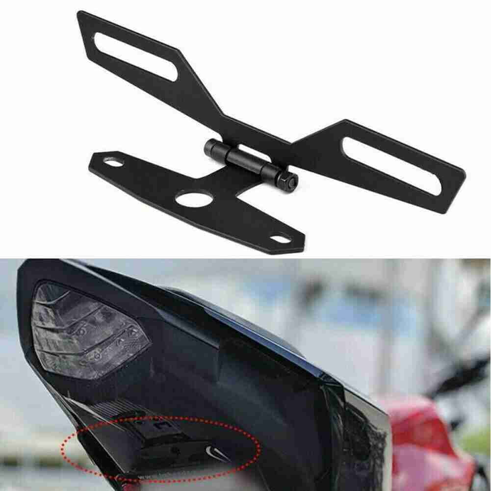 Blarkrus Black Motorcycle Modified Brake Tail License Plate Light ...