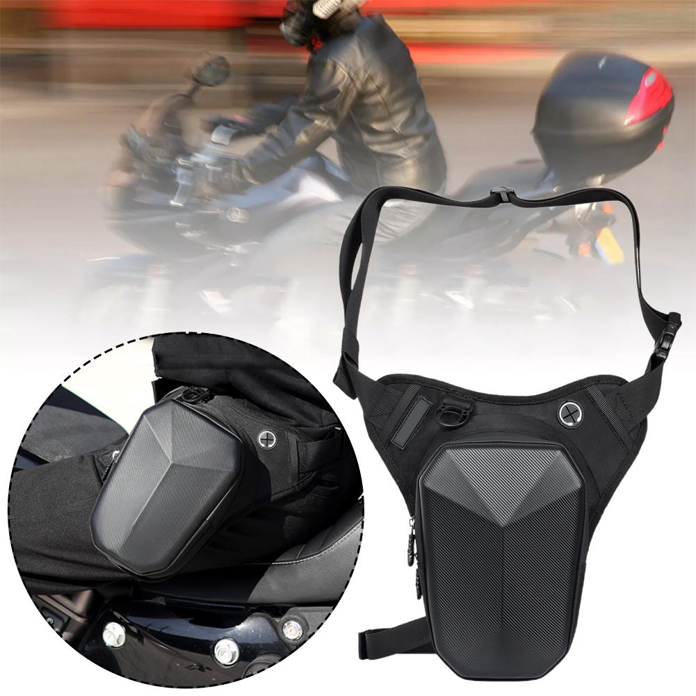 Blarkrus Black New Motorcycle Leg Bag Waterproof Rider Waist Bag Riding ...