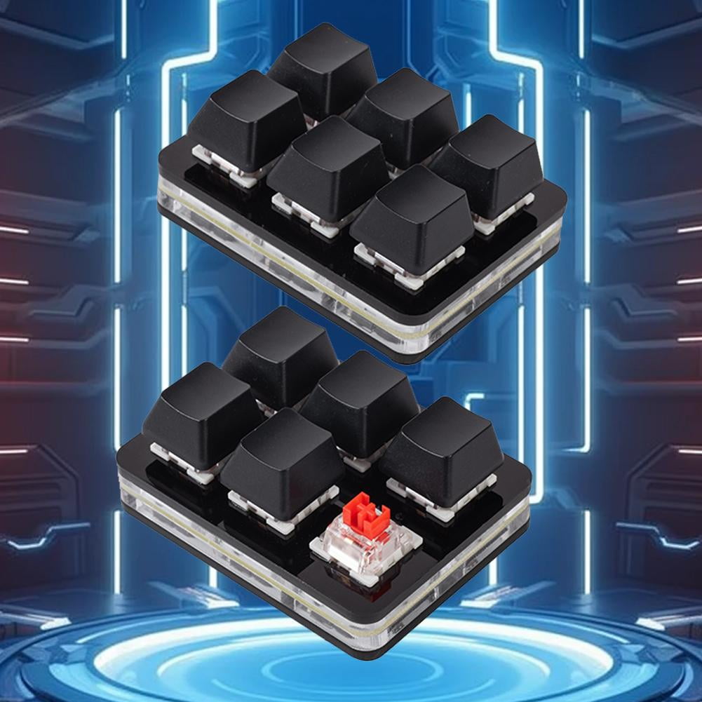 Blarkrus Black New Small Keyboard 6 Keys Typec Interface Wireless Bluetooth 4.2 Mechanical ...