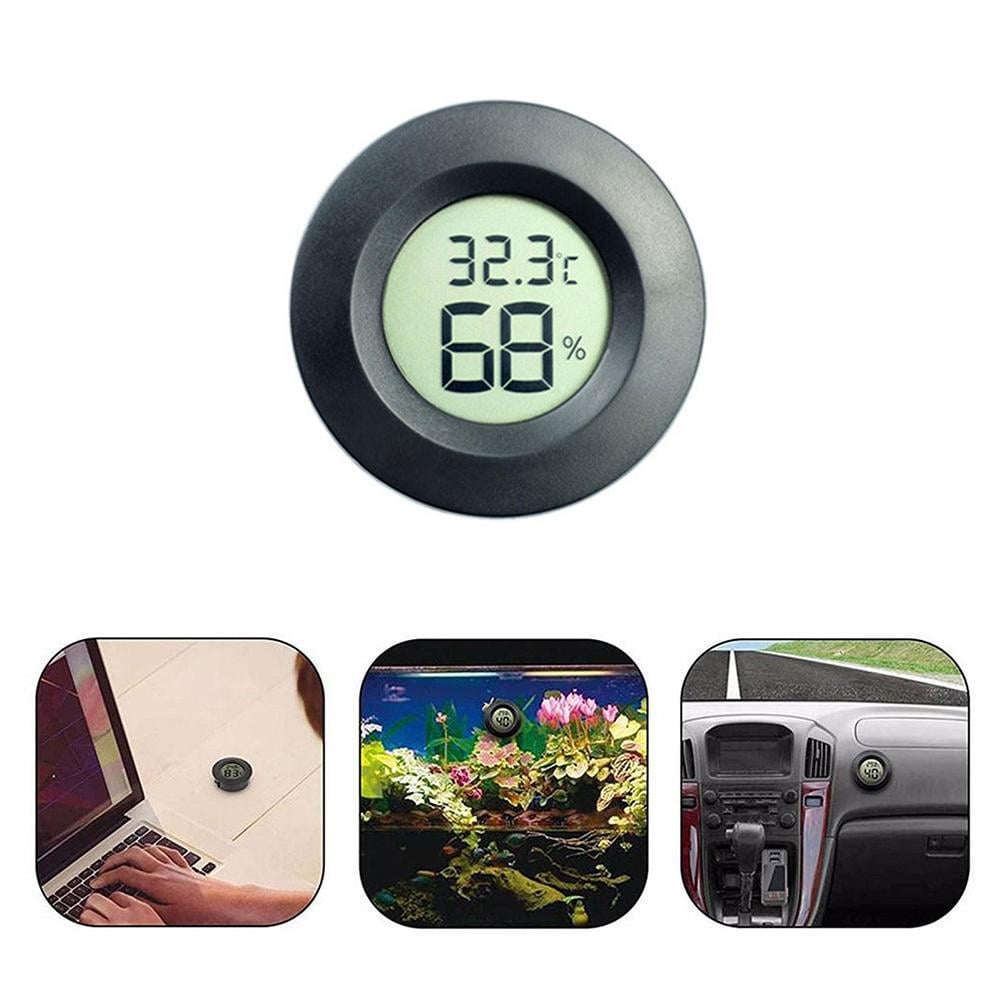 Blarkrus Black Round Embedded Electronic Thermometer And Hygrometer ...