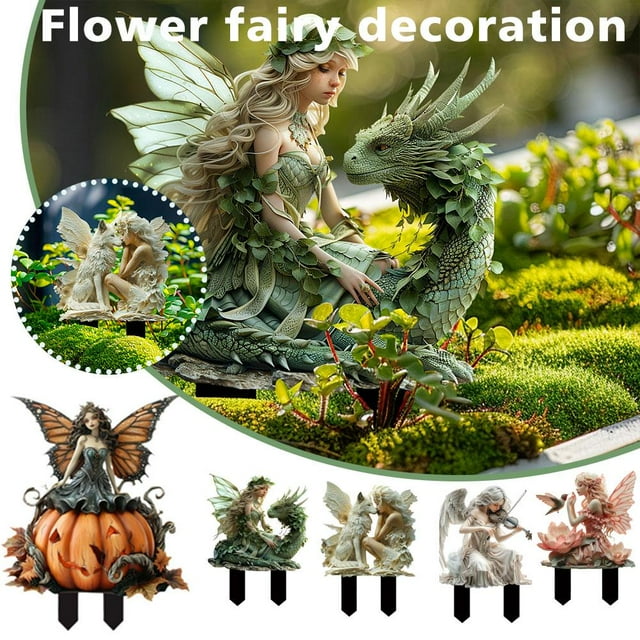Blarkrus Bohemian Fairy er Pot Dection, 2D Fairy Stake, er Fairy ...