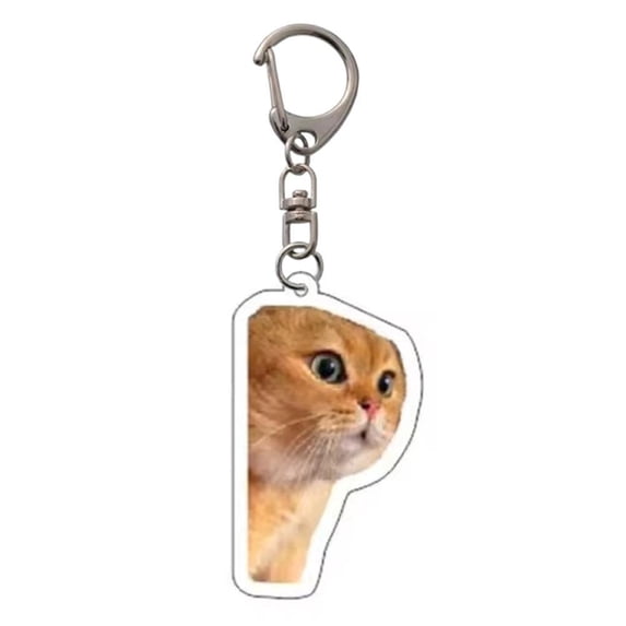 Blarkrus Cat Face Keychain 1 Piece, Funny Meme Expression Design, for ...