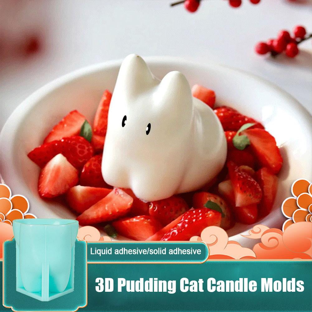 Blarkrus Cat Milk Pudding Silicone Mold Jelly Bowl Cake White Cold Ice Powder Z4Y6 YSSU ...