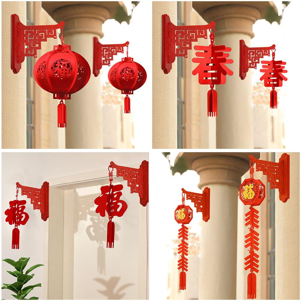 Blarkrus Chinese New Year Hanging Dections 2024 Chinese Fu Characters ...
