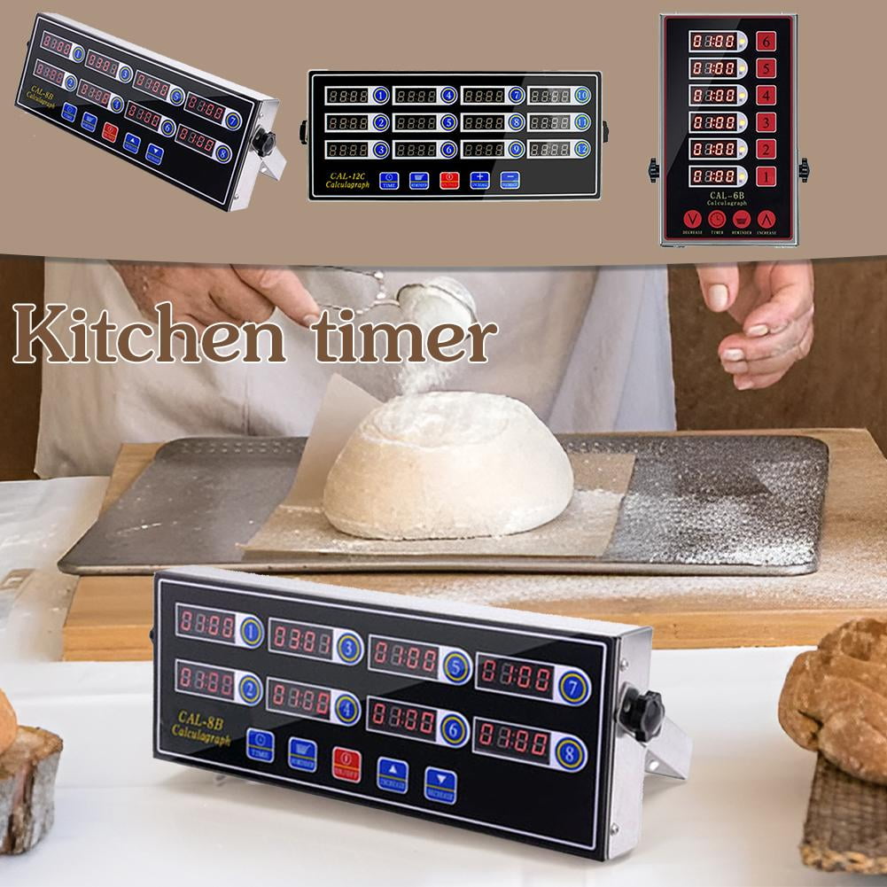 Blarkrus Commercial 8 Channels Digital Kitchen Timer, Stainless ...