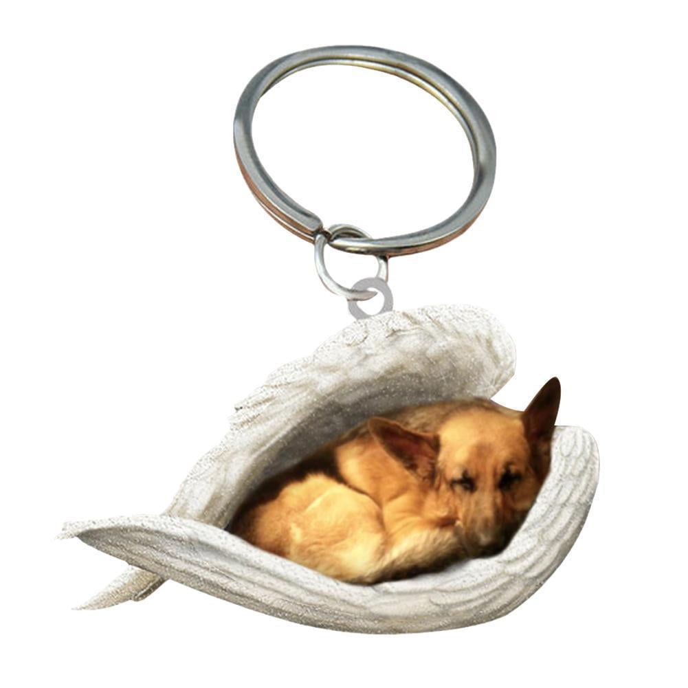 Blarkrus Cute Funny Sleeping Angel Dog Wing Dog Hanging Ornament ...