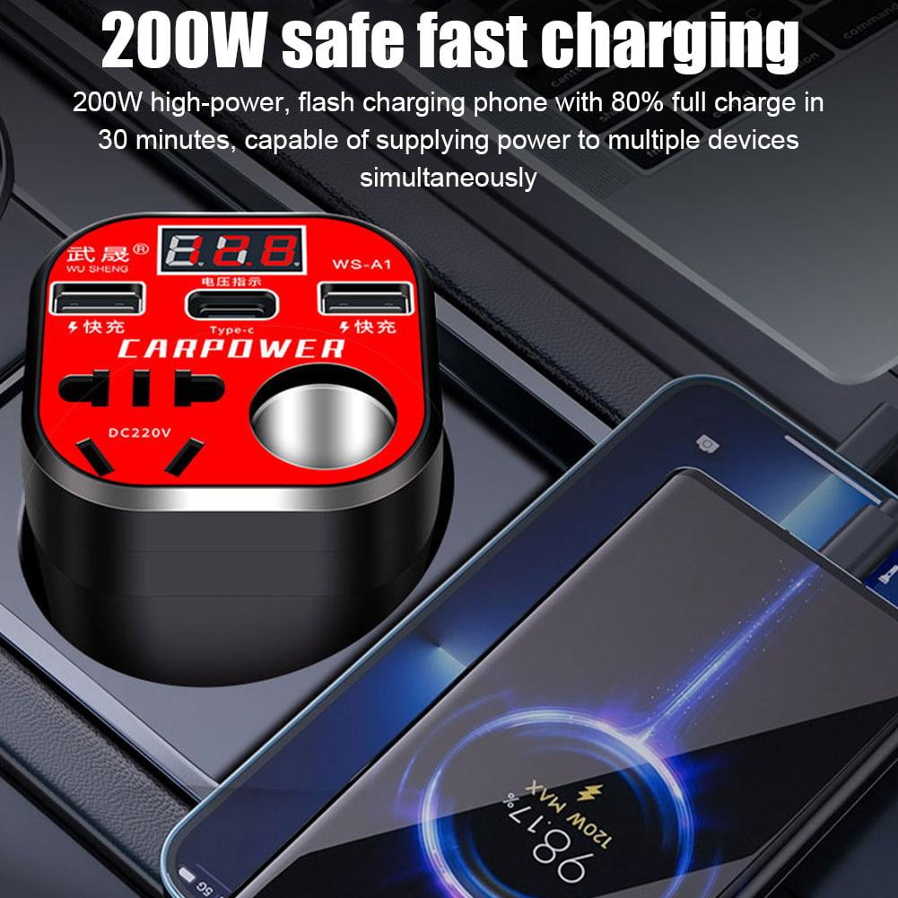 Blarkrus Digital Display + Flash Charging + Car Charging Port Car ...