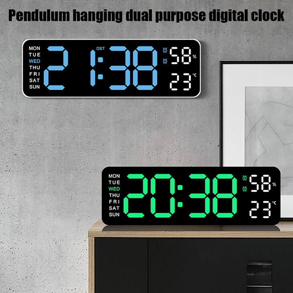Blarkrus Digital Wall Clo,13" Large Wall Clo,Digital Calendar,Large ...