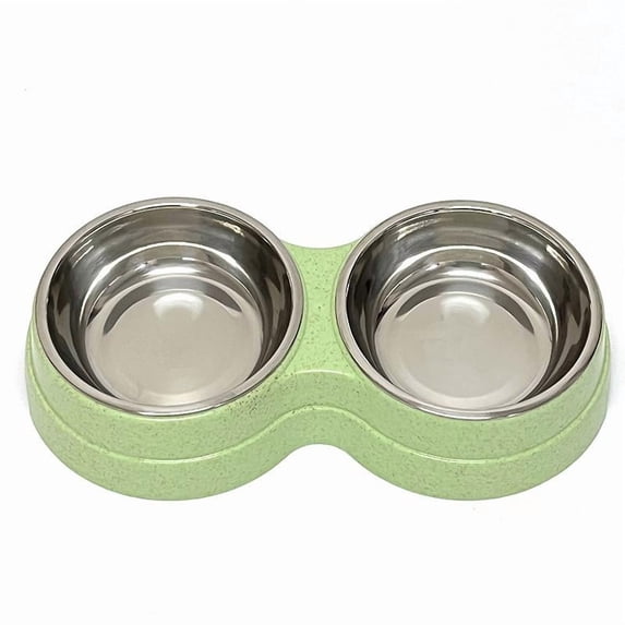 Blarkrus Double Bowl Pet Feeder Stainless Steel, Non-Spill Anti-Slip ...