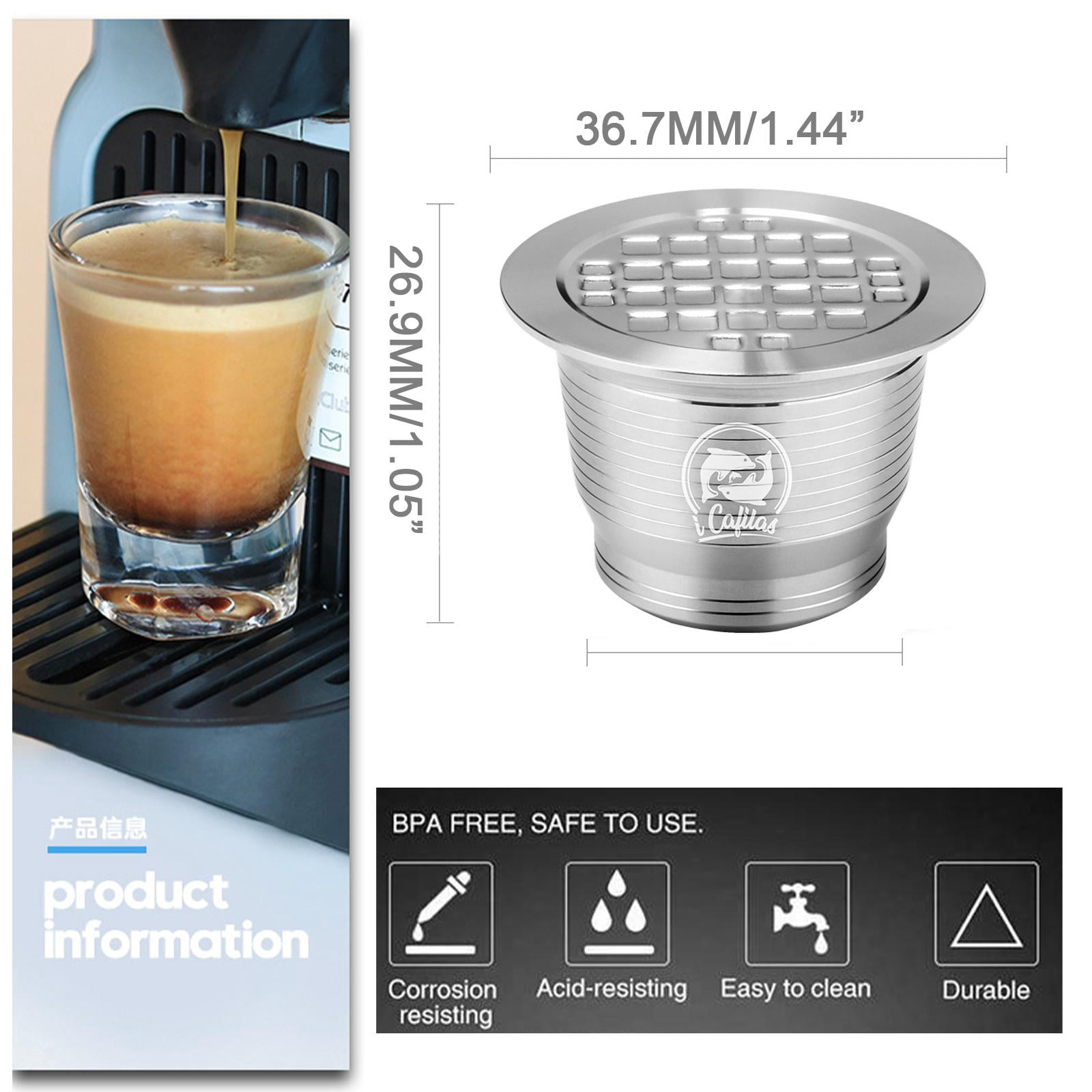 Blarkrus For Nespro Stl Coff sule Rable Reusable 2024 Pods Espro ...