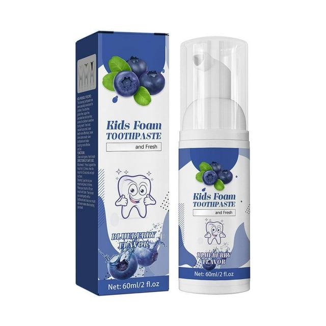 Blarkrus Fruit Flavoured Push-Up Children's Foam Toothpaste Tooth Decay ...