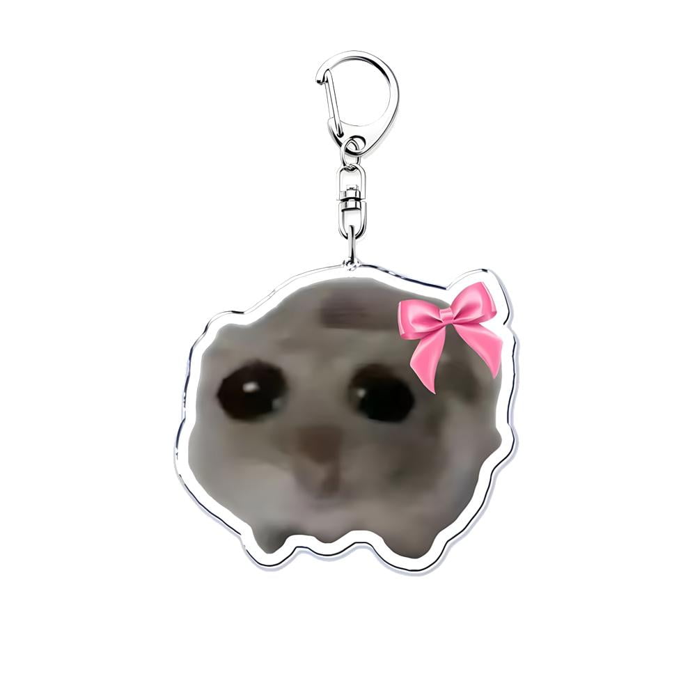 Blarkrus Funny Meme I Am Just A Girl Sad Hamster Key - Walmart.com