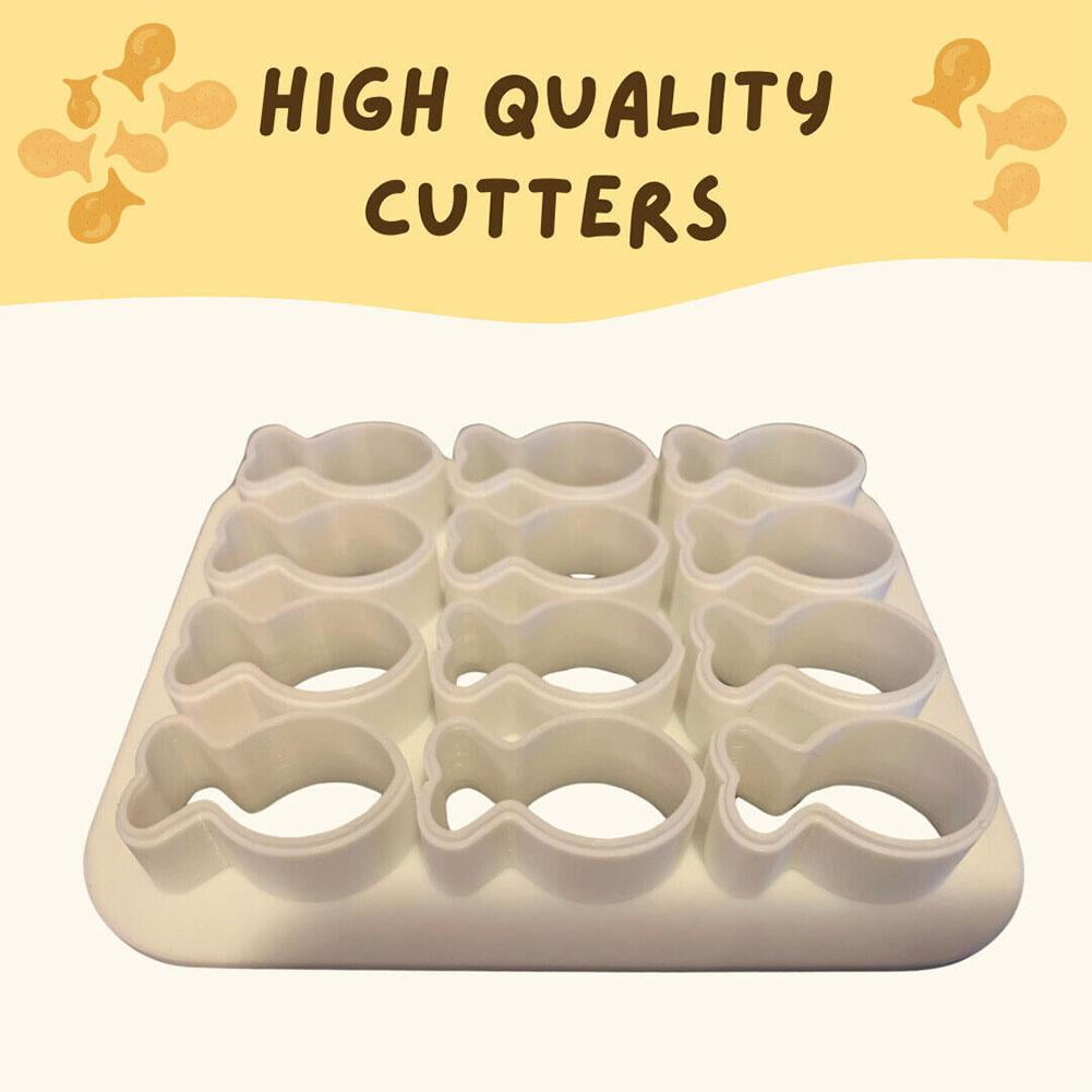 Blarkrus Goldfish Cookie Cutter Mini Tiny Goldfish Fish Cracker Cutter ...