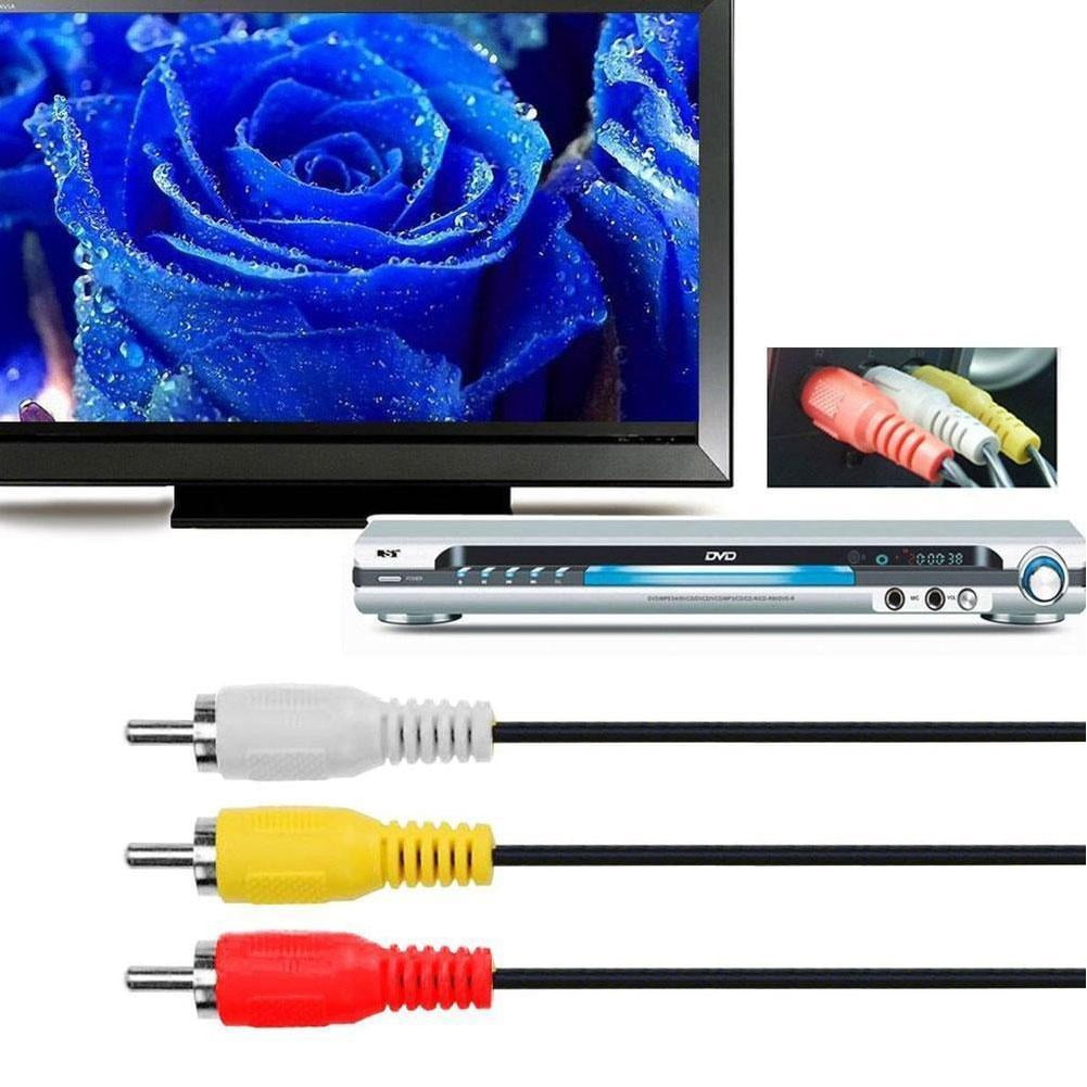 Blarkrus Hd Cable To 3rca Set-Top Box Tv Connection Cable To Av Gold ...
