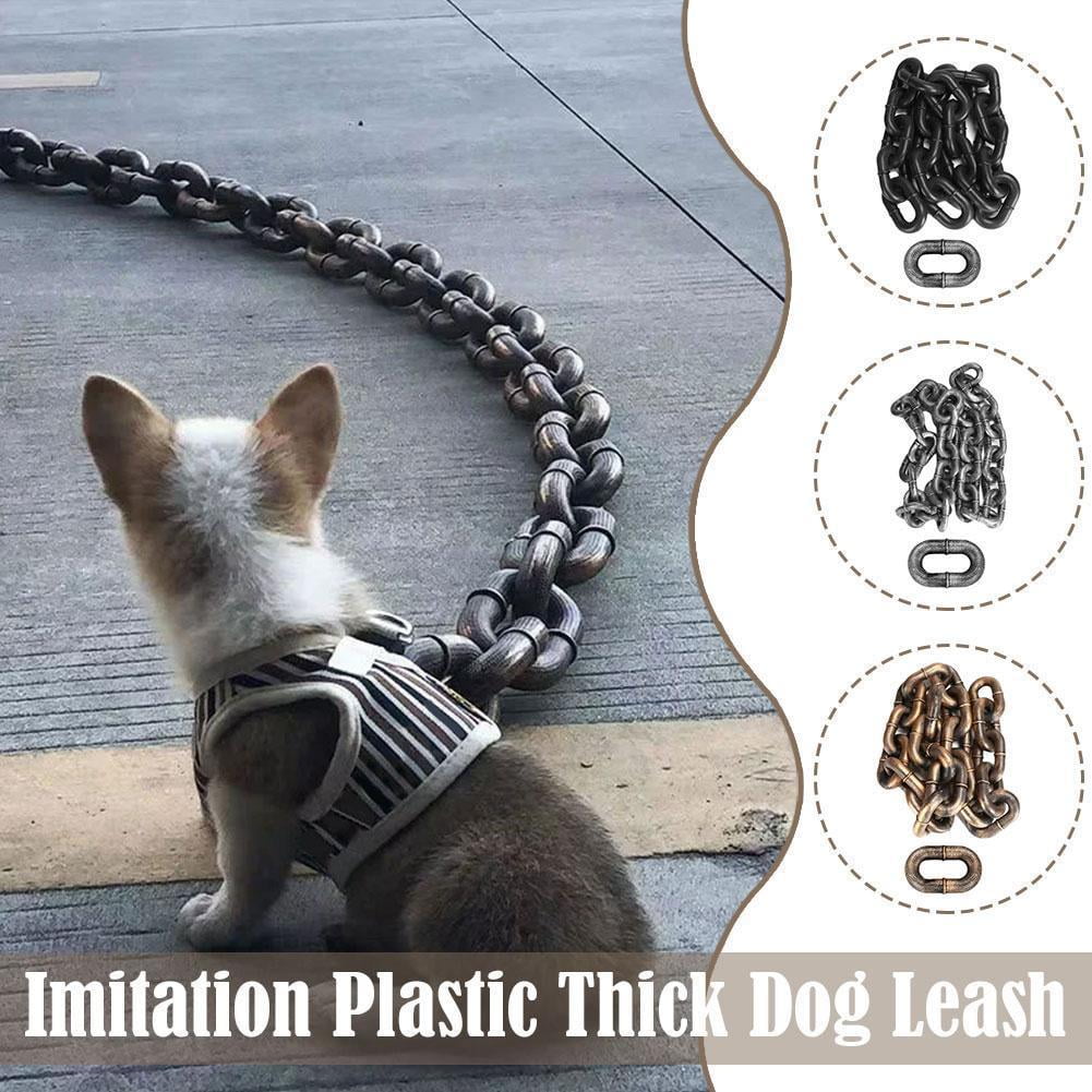 Blarkrus Imitation Plastic Large Iron Chain Thi Dog Leash Dog=walking ...