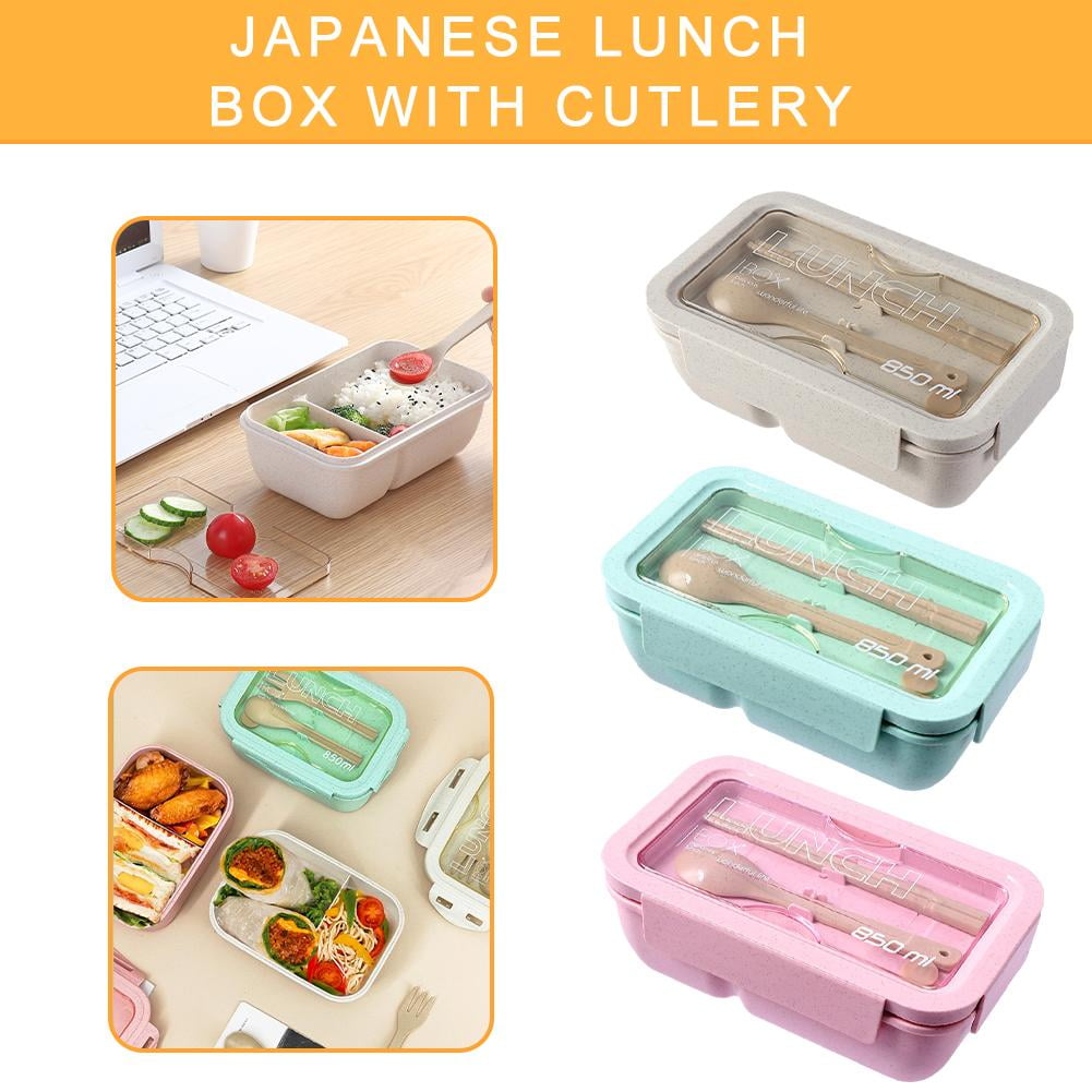 Blarkrus Japanese Lch Box W/ Cutlery Bento Box Kit Food Container 2 in 1 Portable 2024 - Walmart.com