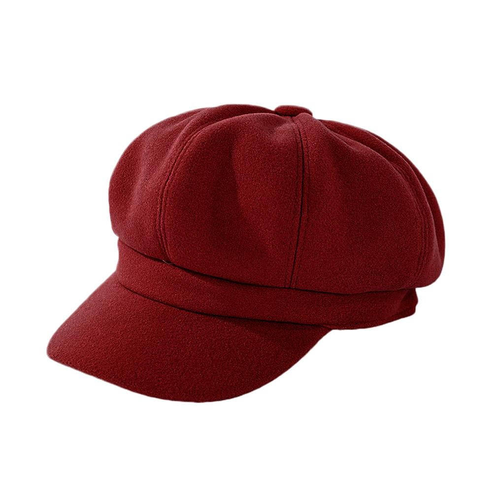 Blarkrus Ladies Women Girl Wool Blend Baker Boy Peaked Newsboy Hat ...