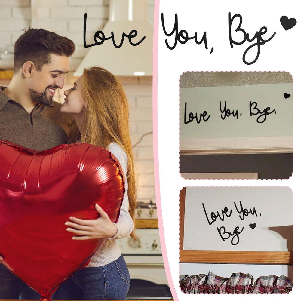 Blarkrus Love You Bye Sign Door, 2025 Love You, Bye Sign, Wooden Love You Bye Door Topper, Bye ...