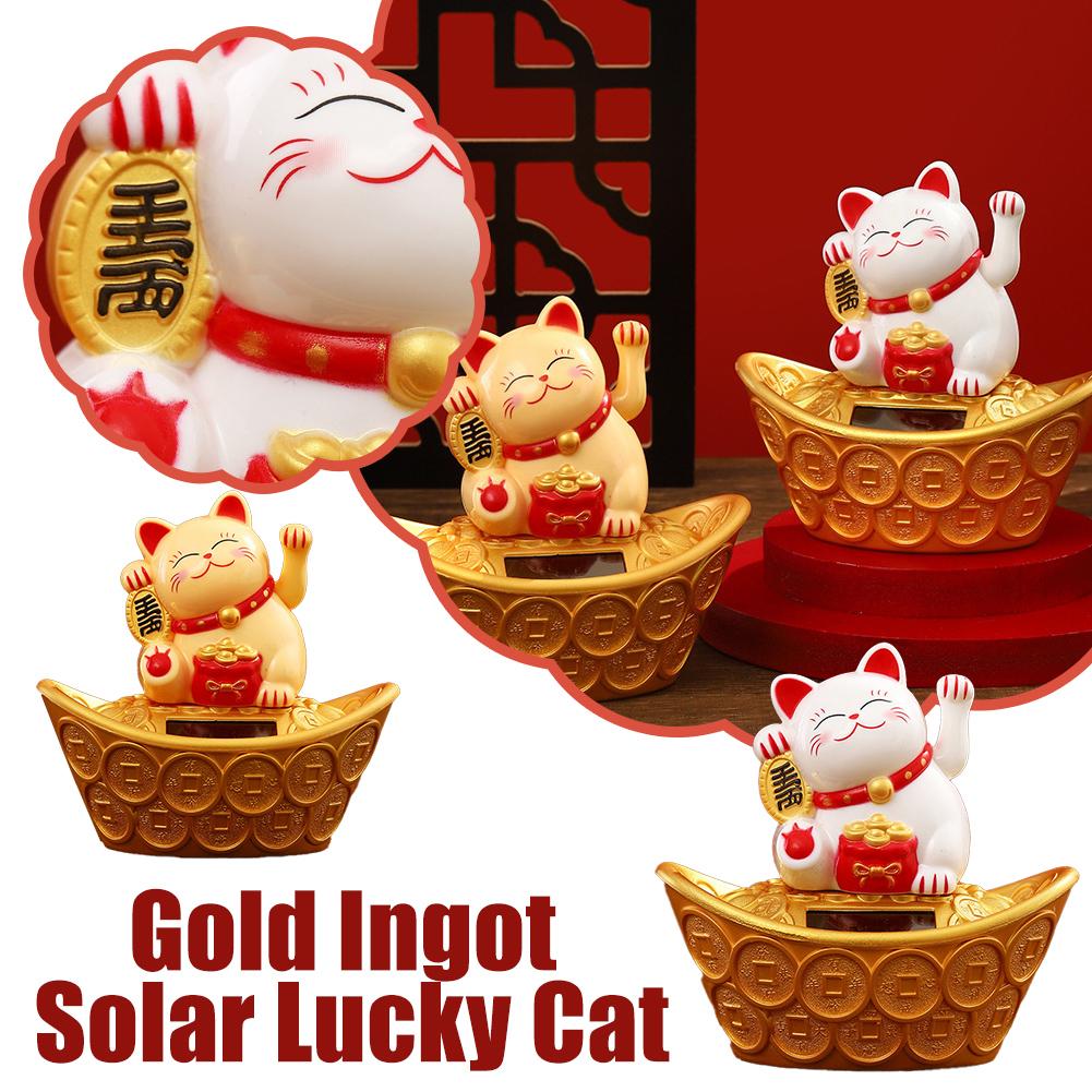 Blarkrus Luy Solar Waving Luy Cat Cute Forte Home/Car Decor HOT ...