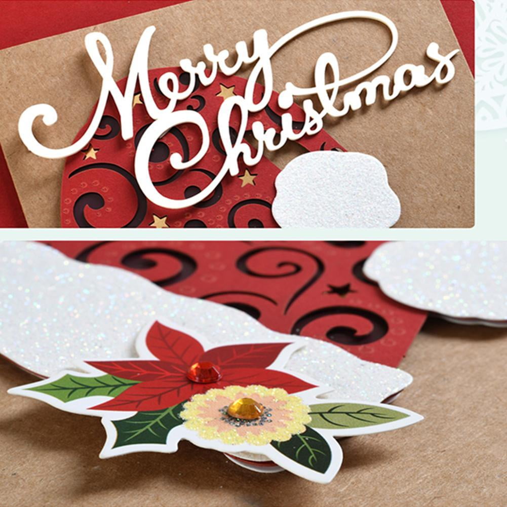 Blarkrus Merry Christmas Letter Metal Cutting Dies Cut Die Mold Card ...