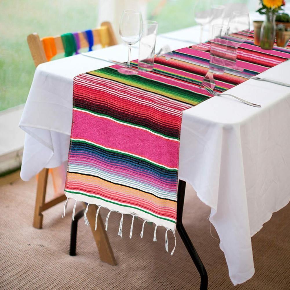 Blarkrus Mexican Style Table Rner Colorful Shawl For Wedding Party T1C2 ...