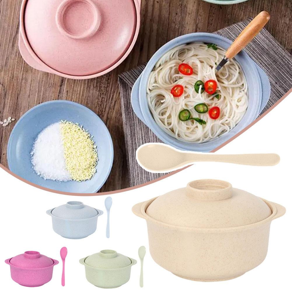 Blarkrus Microwave Ramen Bowl Instant Noodle Bowls With Lid Spoon + -AU ...