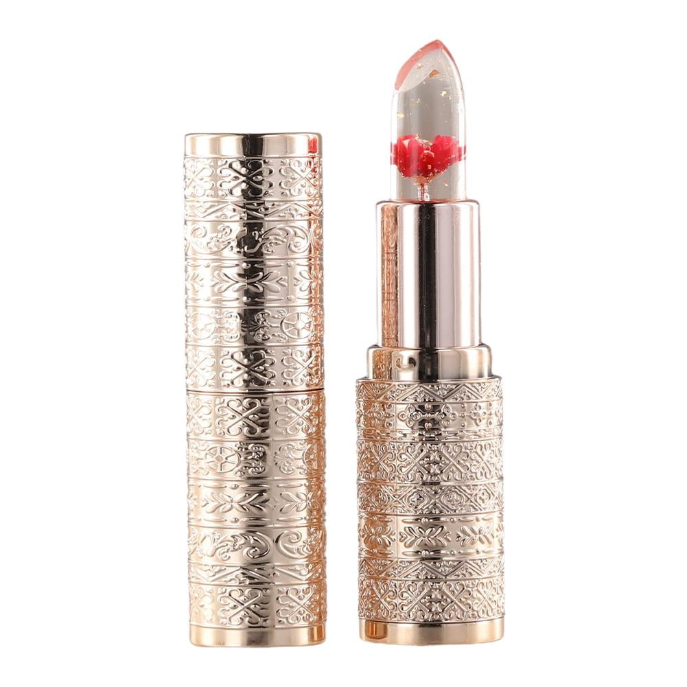 Blarkrus Moisturizing Temperature Color Change Flower Petal Lipstick ...