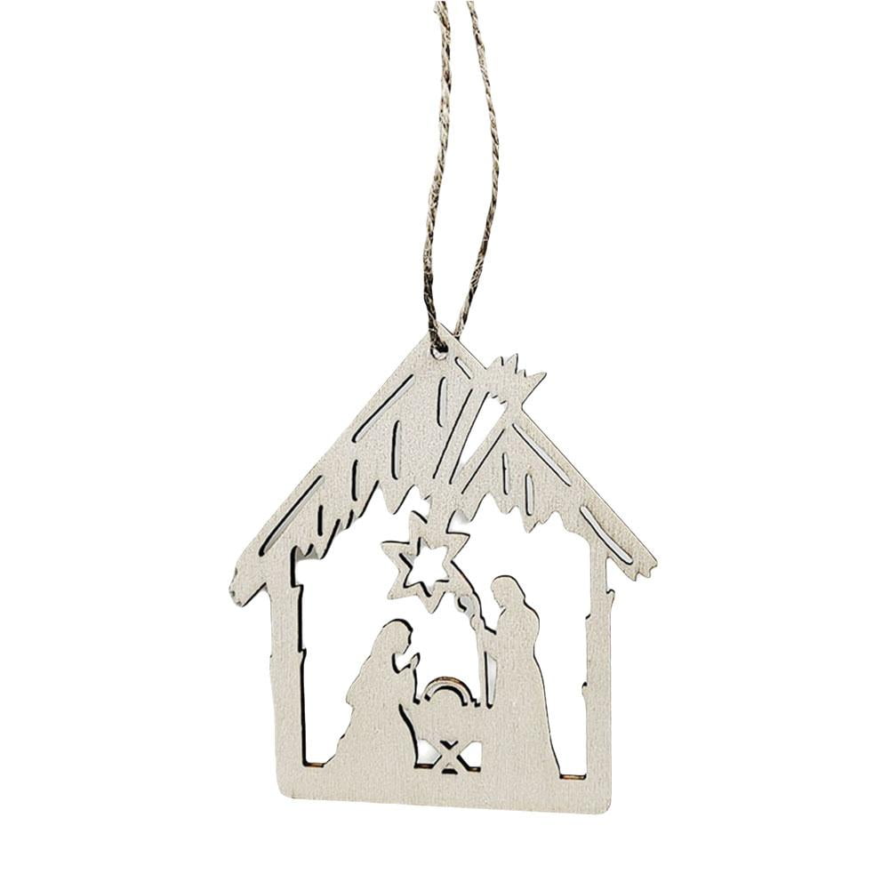 Blarkrus Nativity Scene Tea Light HoldersWood Nativity Tealight Candle ...