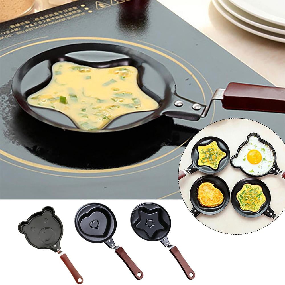 Blarkrus Non-Stick Frying Pan Breakfast Pans Heart-Shaped Mold Omelet ...