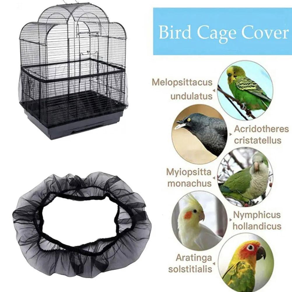 Blarkrus Nylon Pet Bird Cage Cover Sd Catcher Shell Skirt Guard Mesh ...